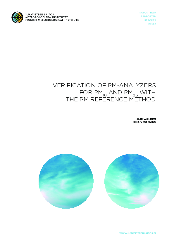 (PDF) Verification of PM-analyzers for PM10 and PM2.5 with the PM ...