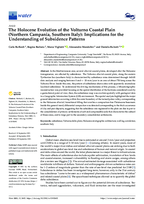 (PDF) The Holocene Evolution of the Volturno Coastal Plain (Northern Campania, Southern Italy ...
