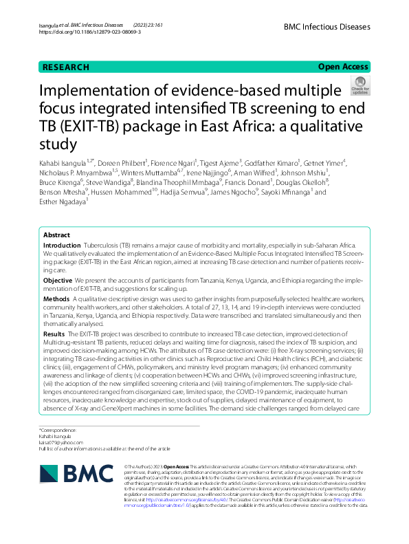 (PDF) Implementation of Evidence-Based Multiple Focus Integrated ...