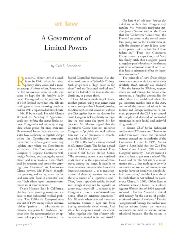 (PDF) A government of limited powers