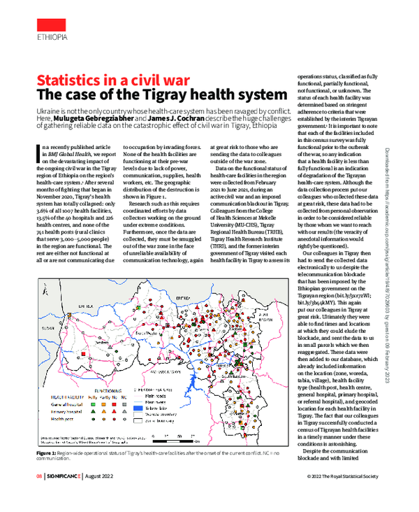 (PDF) Statistics in a Civil War
