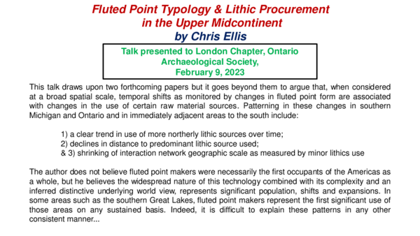 (PDF) Fluted Point Typology & Lithic Procurement in the Upper Midcontinent
