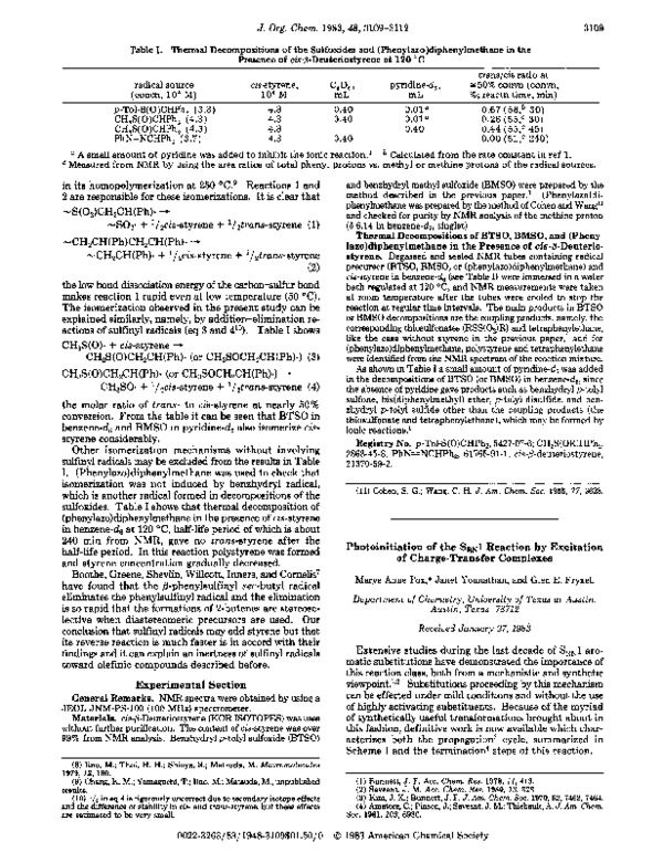 (PDF) Photoinitiation of the SRN1 reaction by excitation of charge ...