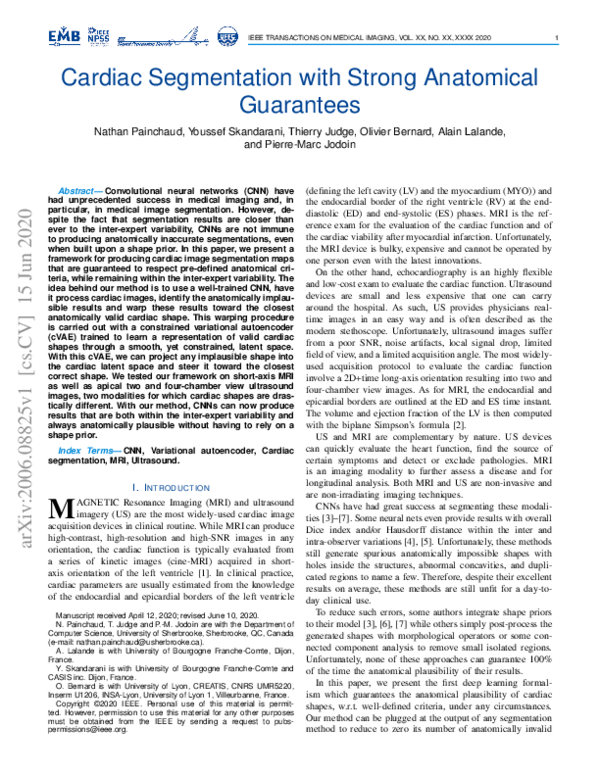 (PDF) Cardiac Segmentation With Strong Anatomical Guarantees