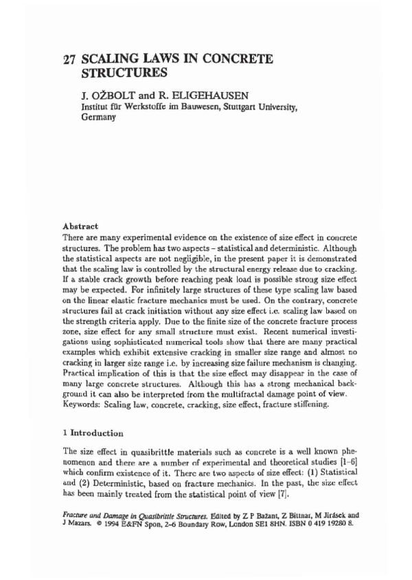 (PDF) 27 Scaling Laws in Concrete Structures