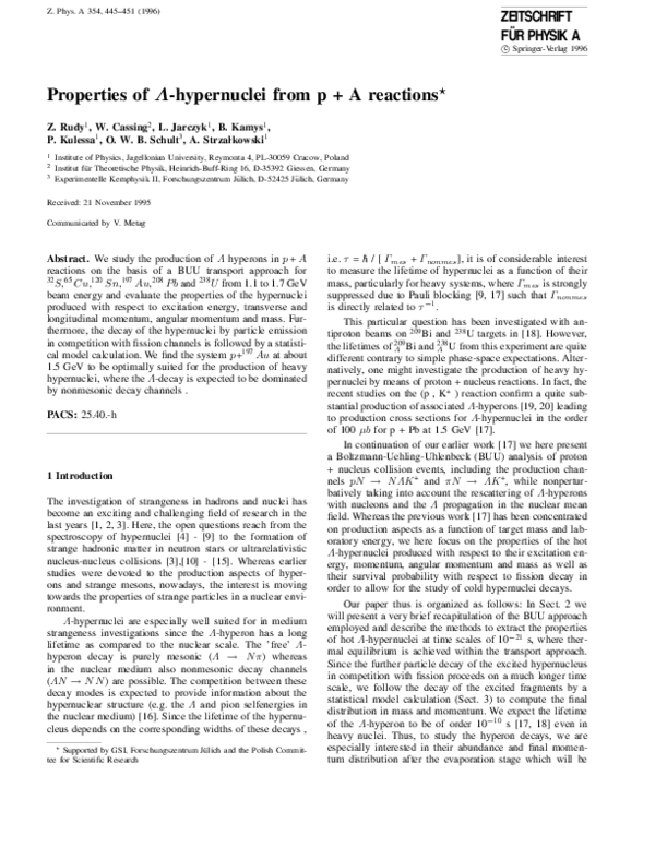 Properties of $\Lambda$ -hypernuclei from p + A reactions
