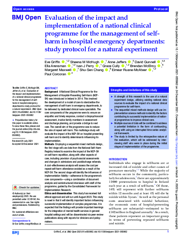 (PDF) Evaluation of the impact and implementation of a national clinical programme for the ...