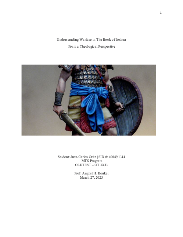 (PDF) Understanding Warfare in The Book of Joshua From a Theological ...