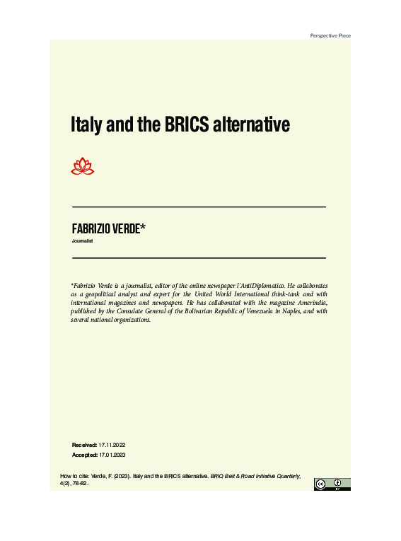 (PDF) Italy and the BRICS alternative