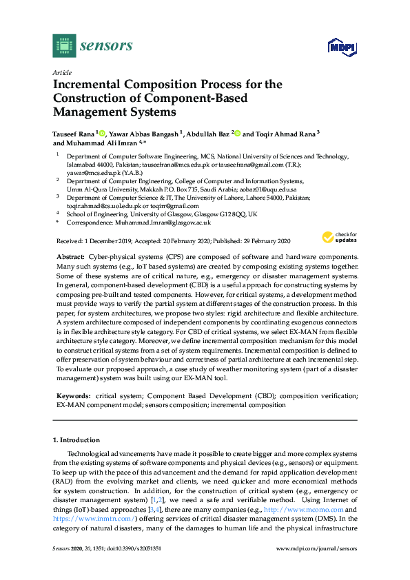 (PDF) Incremental Composition Process for the Construction of Component-Based Management Systems