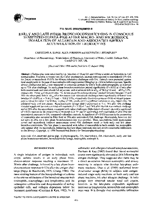 (PDF) Early and late phase bronchoconstrictions in conscious sensitized ...