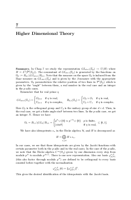 (PDF) Higher Dimensional Theory
