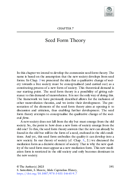 (PDF) Seed Form Theory