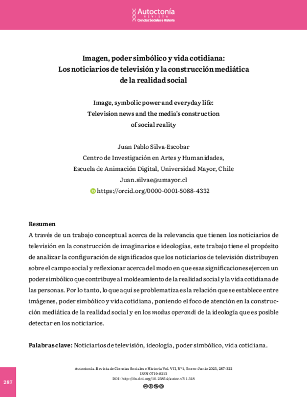 (PDF) Imagen, poder simbólico y vida cotidiana: Los noticiarios de ...