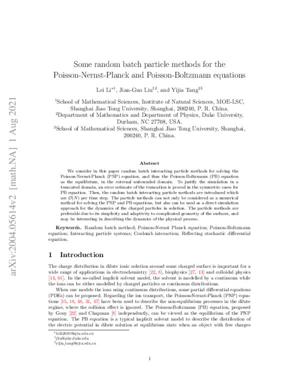 Some Random Batch Particle Methods for the Poisson-Nernst-Planck and Poisson-Boltzmann Equations