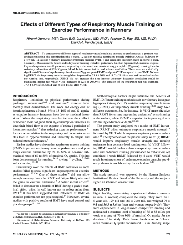 (PDF) Effects of Different Types of Respiratory Muscle Training on ...