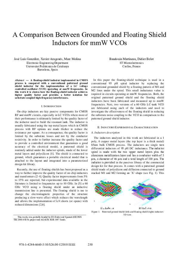 (PDF) A comparison between grounded and floating shield inductors for ...