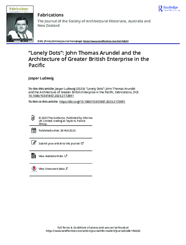 (PDF) “Lonely Dots”: John Thomas Arundel and the Architecture of Greater British Enterprise in ...