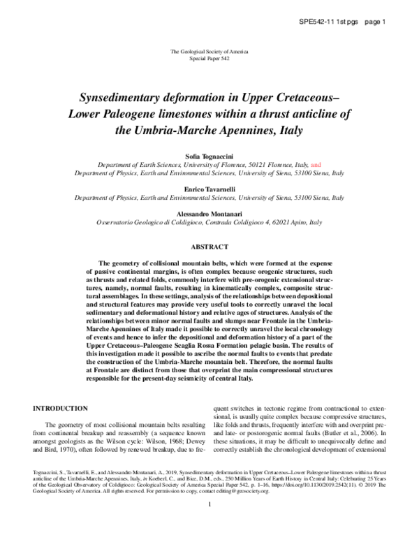 (PDF) Synsedimentary deformation in Upper Cretaceous-Lower Paleogene ...