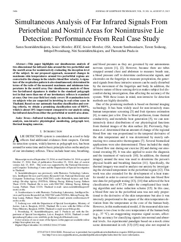 (PDF) Simultaneous Analysis of Far Infrared Signals From Periorbital ...