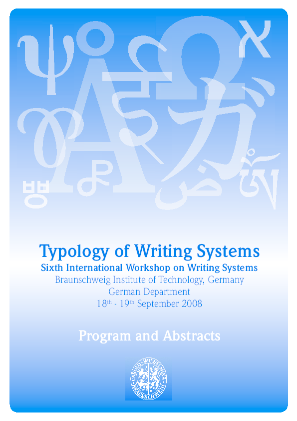 (PDF) Writing systems as symbol systems