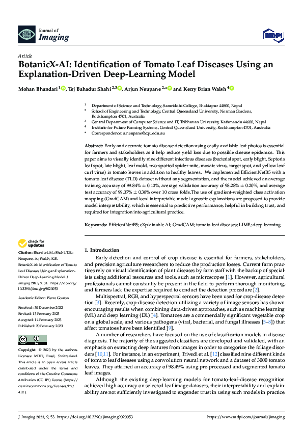 (PDF) BotanicX-AI: Identification of Tomato Leaf Diseases Using an ...