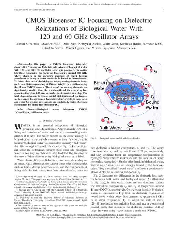 (PDF) CMOS Biosensor IC Focusing on Dielectric Relaxations of Biological Water With 120 and 60 ...