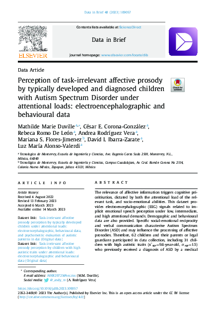 (PDF) Perception of task-irrelevant affective prosody by typically ...