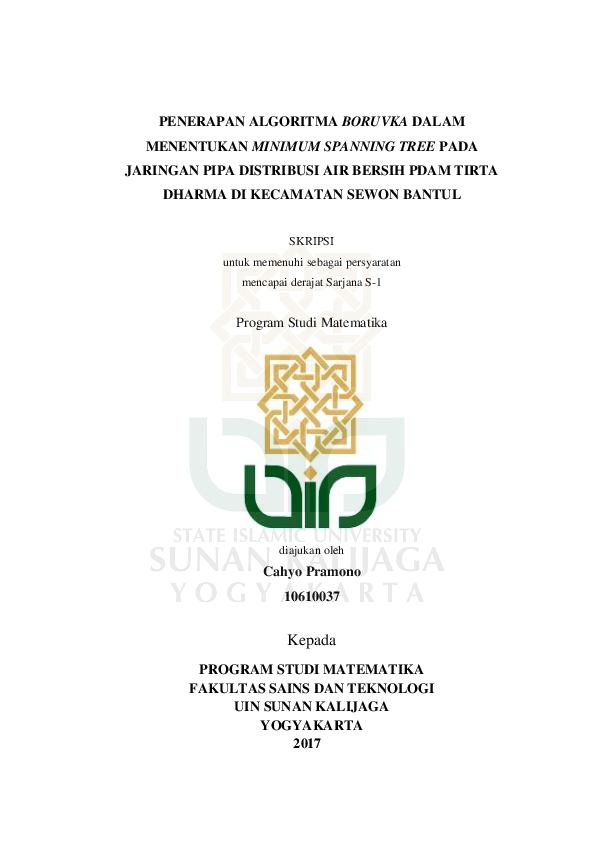 Pdf Penerapan Algoritma Boruvka Dalam Menentukan Minimum Spanning