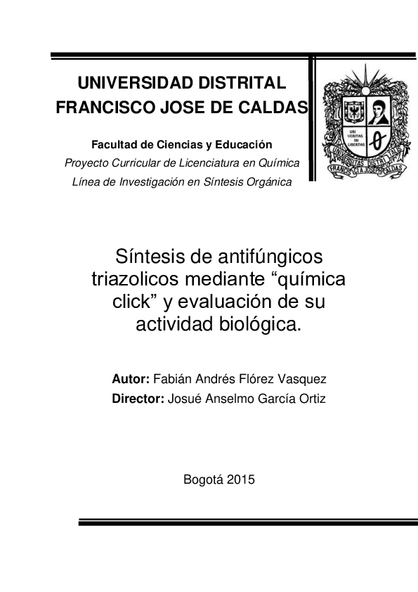 (PDF) Síntesis de antifungicos triazolicos mediante "Quimica click" y ...
