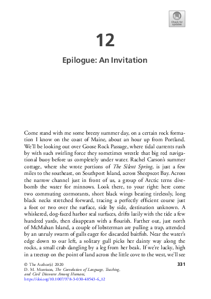 (PDF) Epilogue: An Invitation