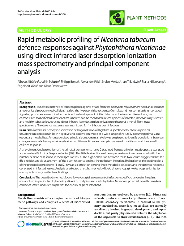 (PDF) PLANT METHODS METHODOLOGY Open Access Methodology