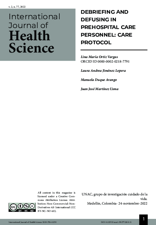 (PDF) Debriefing and Defusing in Prehospital Care Personnel: Care Protocol