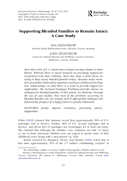 (PDF) Supporting Blended Families to Remain Intact: A Case Study
