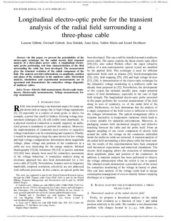 (PDF) Longitudinal electro-optic probe for the transient analysis of ...
