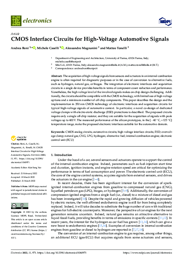 (PDF) CMOS Interface Circuits for High-Voltage Automotive Signals