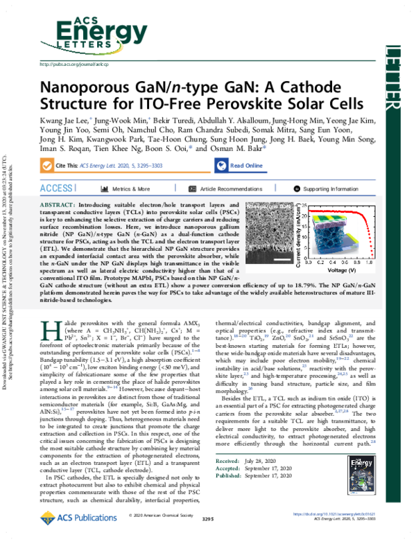 (PDF) Nanoporous GaN/n-type GaN: A Cathode Structure for ITO-Free ...