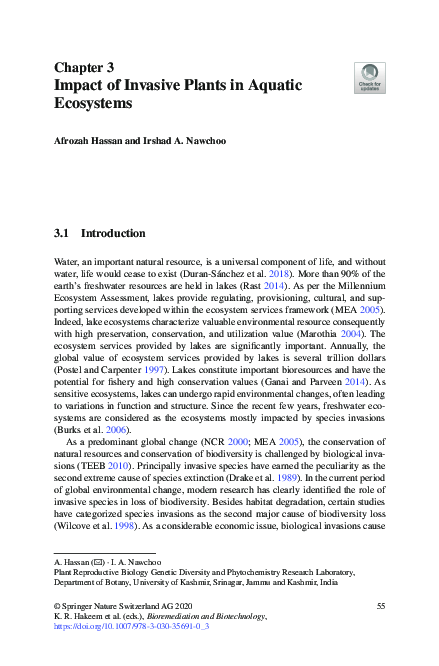 (PDF) Impact of Invasive Plants in Aquatic Ecosystems