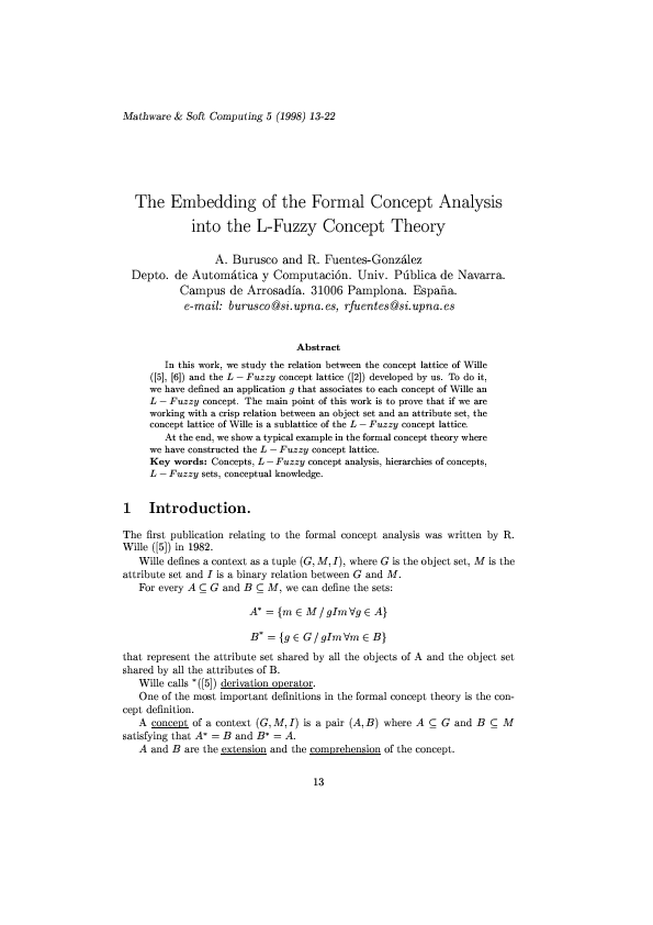 (PDF) Embedding Formal Concept Analysis in L-Fuzzy Theory