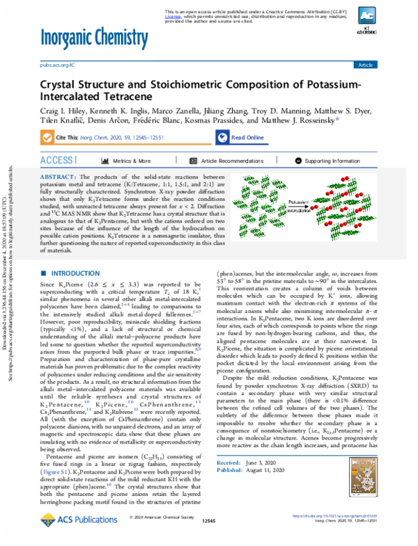 (PDF) Crystal Structure and Stoichiometric Composition of Potassium ...