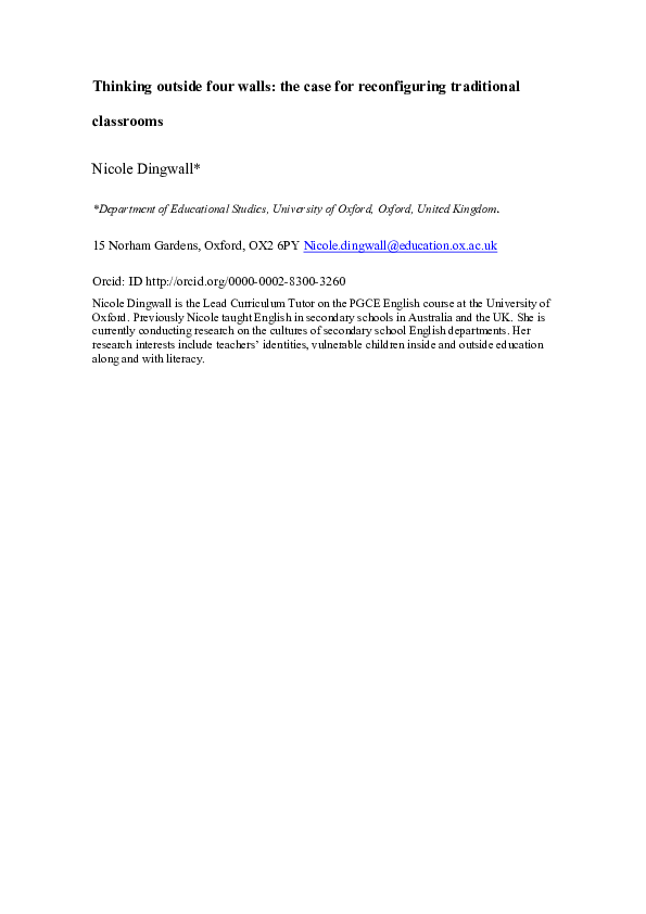 (PDF) Thinking outside four walls: the case for reconfiguring ...