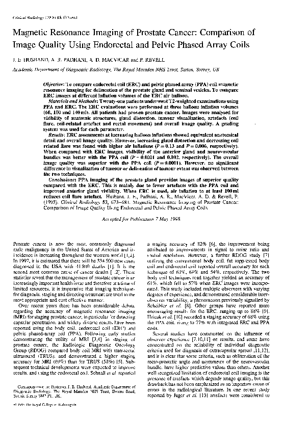 Pdf Prostate Cancer Mri Erc Vs Ppa Coil Quality 