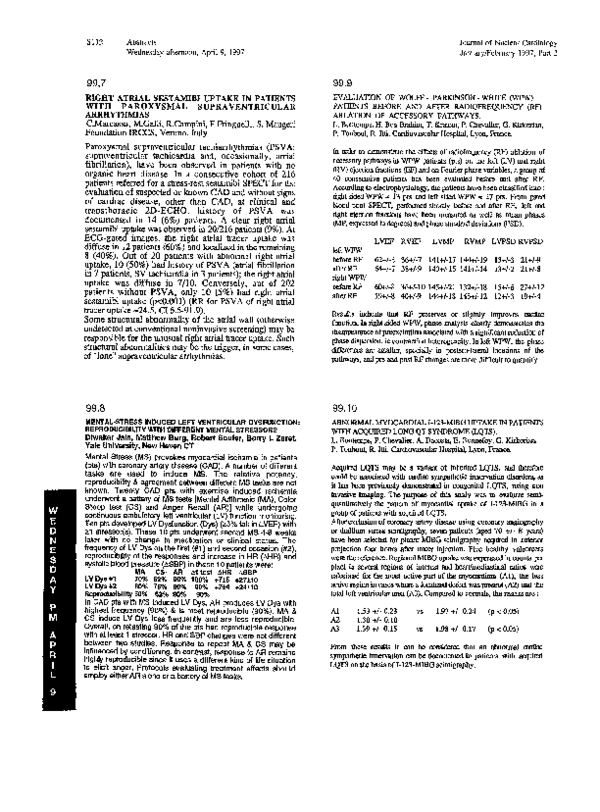 (PDF) Evaluation of Wolff - Parkinson - White (WPW) patients before and after radiofrequency (RF ...