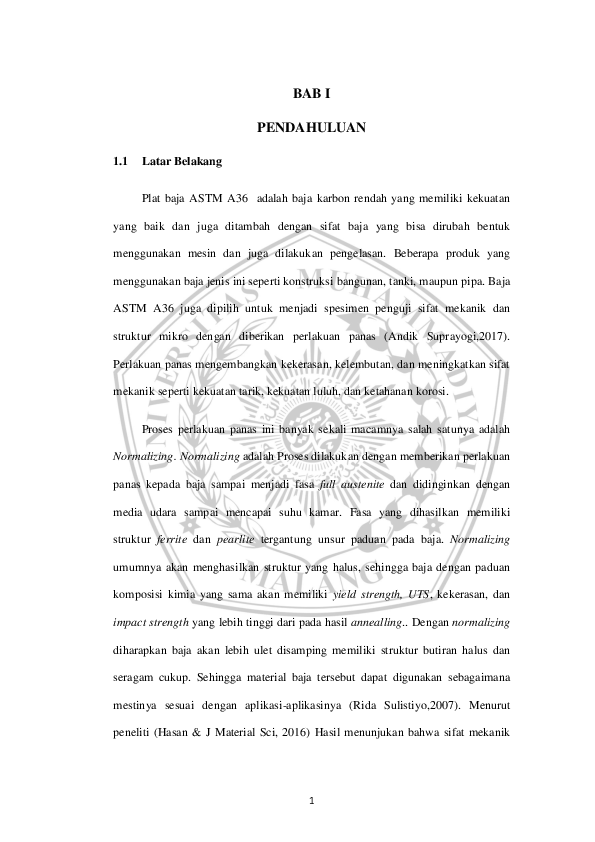 (PDF) Pengaruh Heat Treatment Normalizing Baja Astm A36 Dengan ...