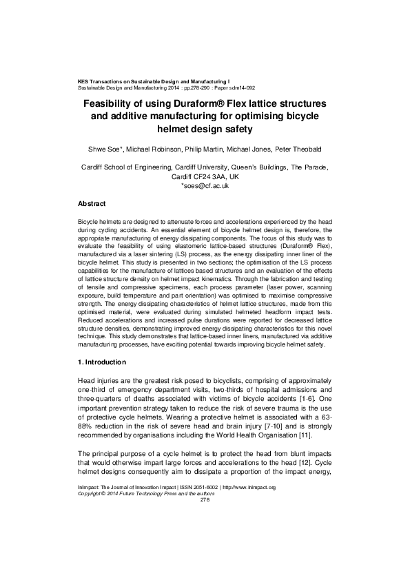 (PDF) Feasibility of using Duraform® Flex lattice structures and ...