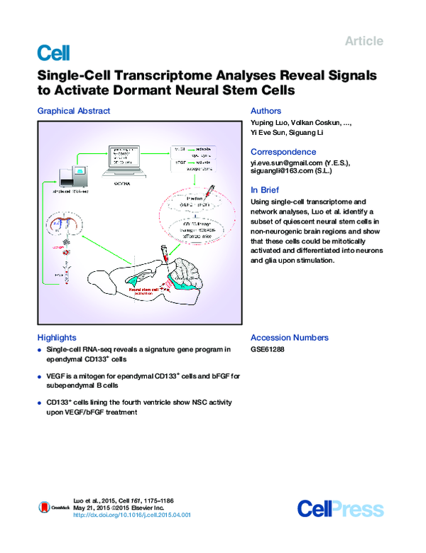 (PDF) Single-Cell Transcriptome Analyses Reveal Signals to Activate ...