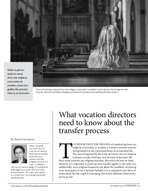 (PDF) What Vocation Directors Need to Know about the Transfer Process