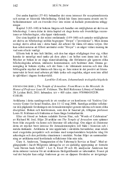 (PDF) Recension av The Temple of Jerusalem: From Moses to the Messiah ...