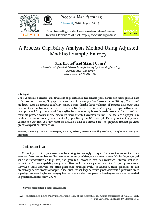 Pdf A Process Capability Analysis Method Using Adjusted Modified