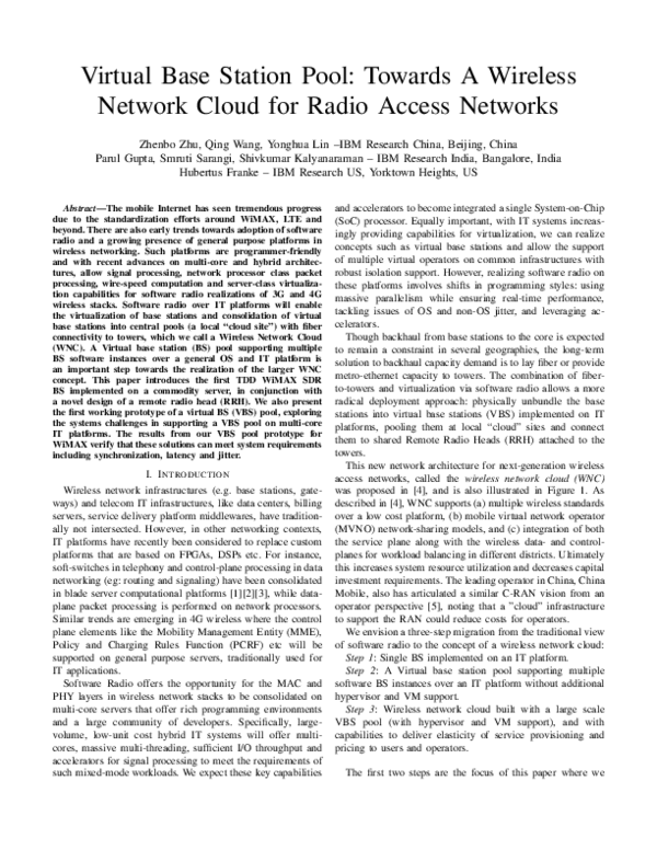 (PDF) Virtual base station pool